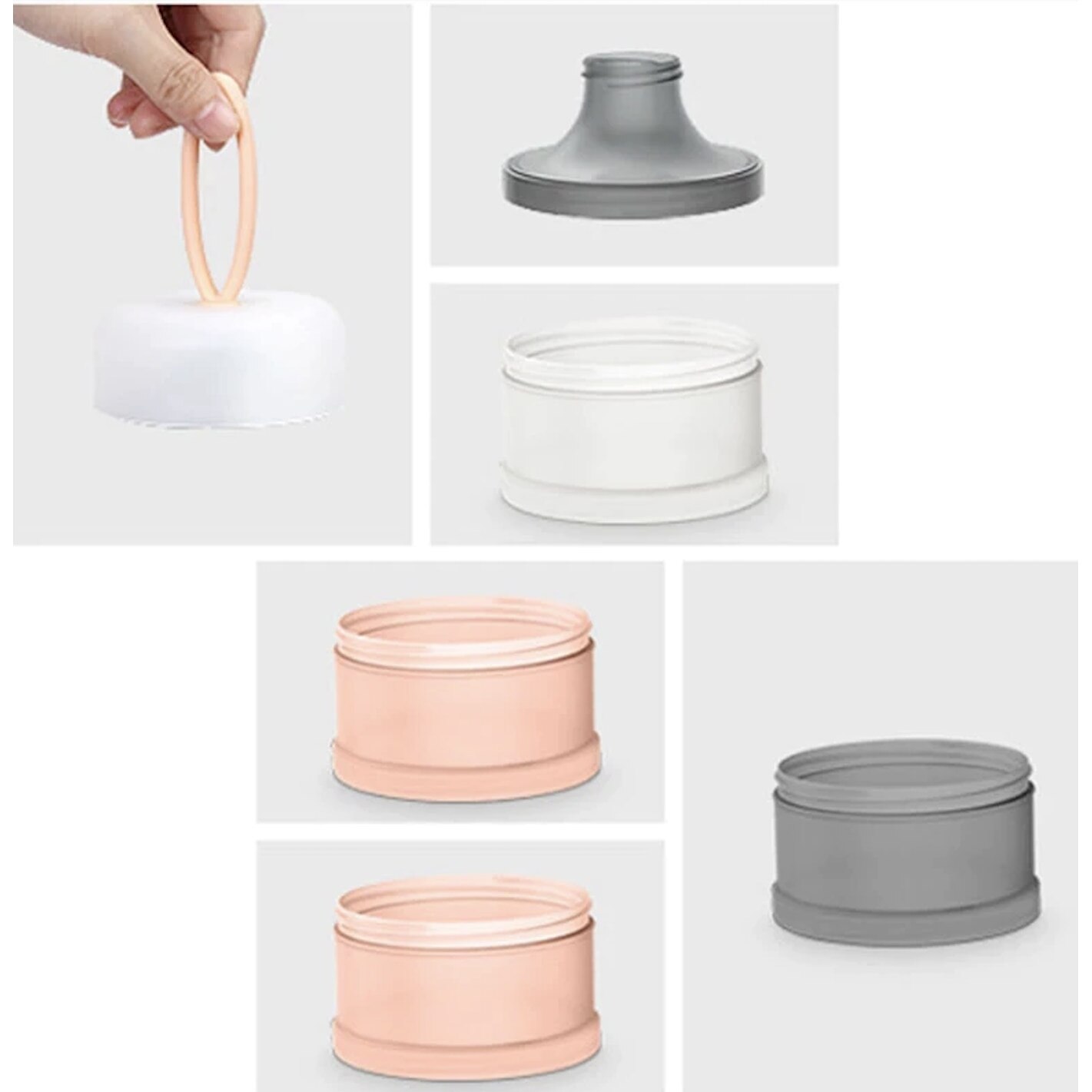 Dozator pentru lapte praf sau gustari cu 4 compartimente - eMAG.ro