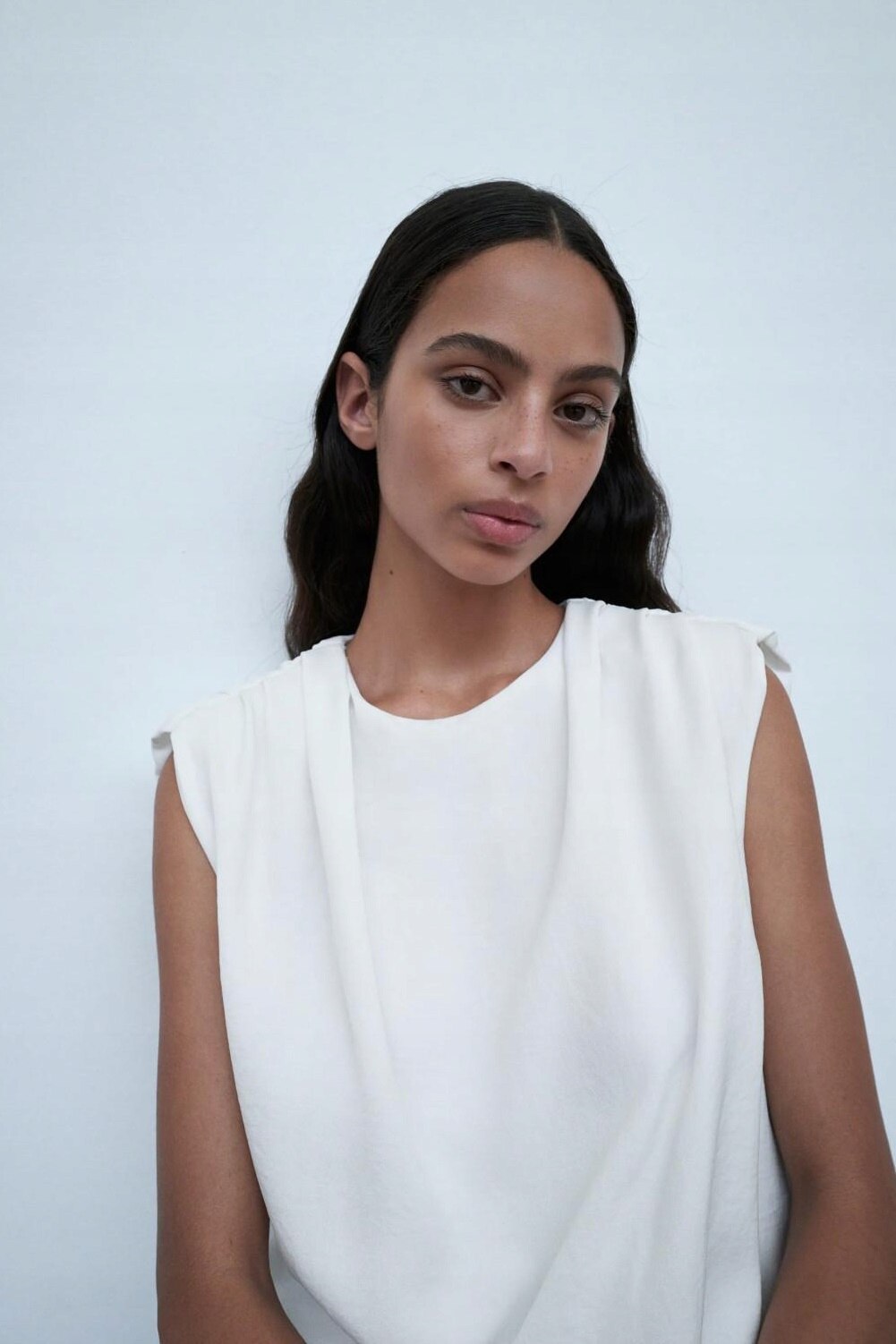 Rochie mini Zara, Poliester, Alb, XS - eMAG.ro