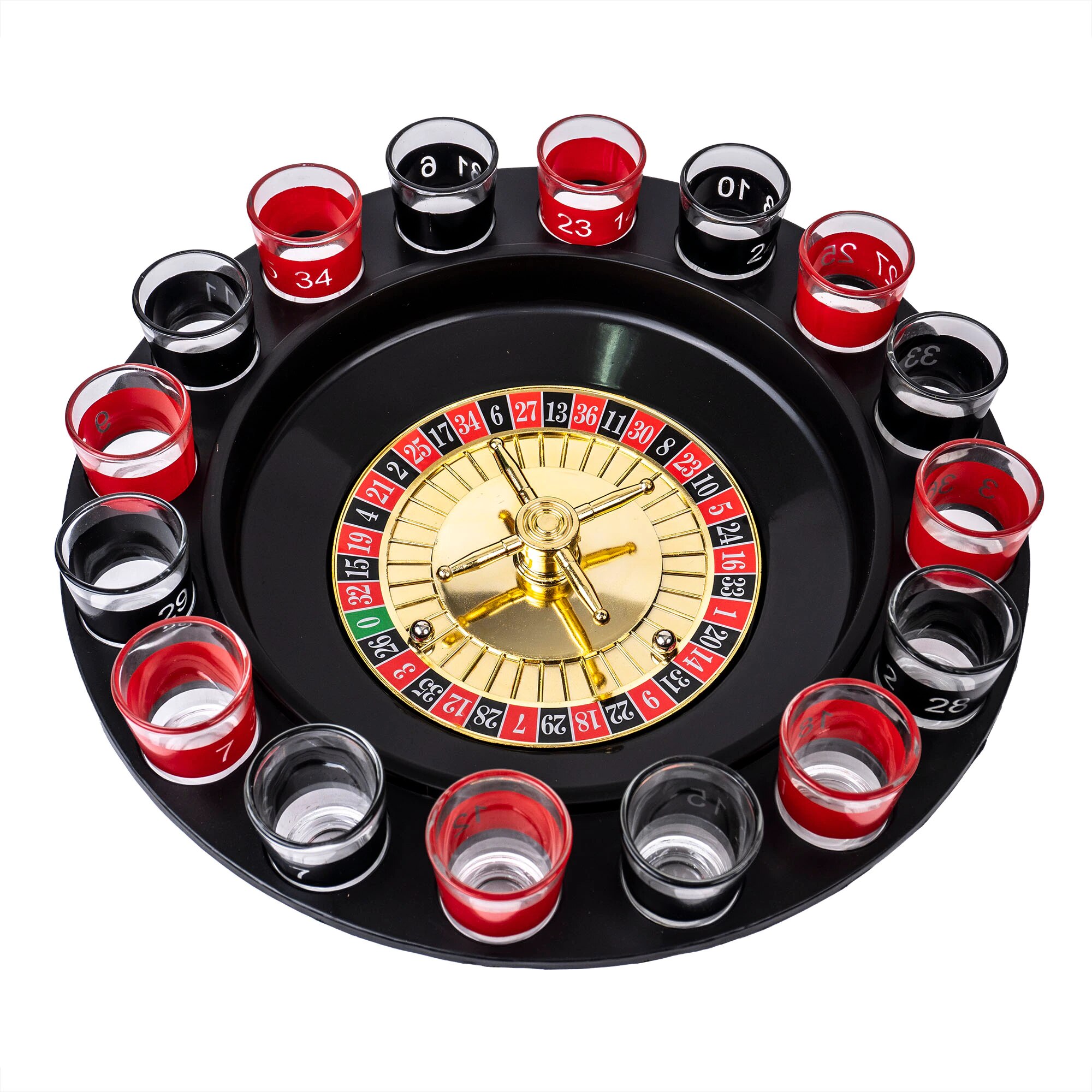 Joc Ruleta cu pahare de shot SYNO, 16buc, Rosu/Negru - eMAG.ro