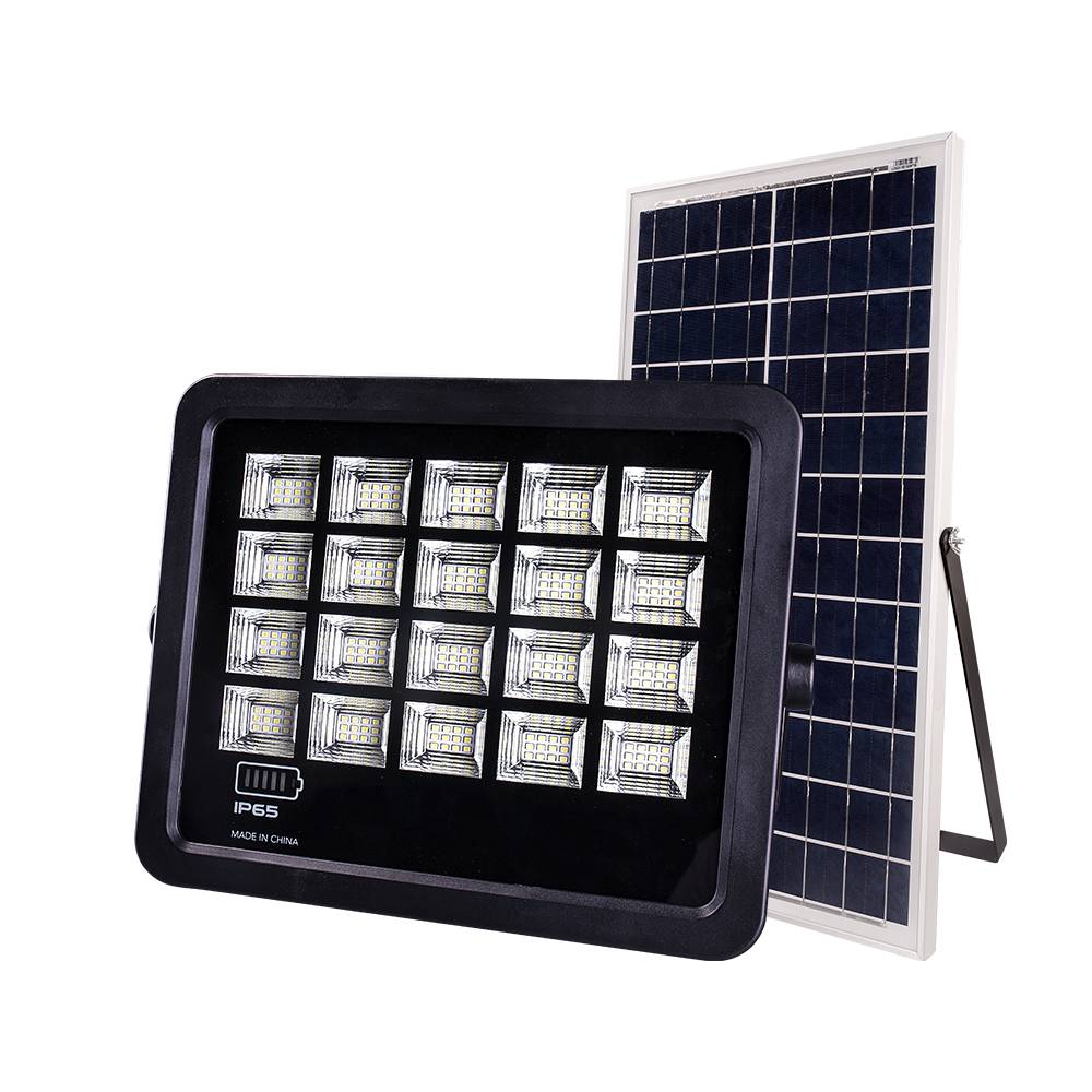 Proiector solar cu LED-uri de 100W, 2500 Lm, 6000K, 6.4V/16.5Ah, cu ...