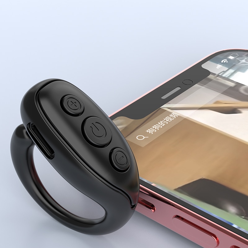 Telecomanda mini selfie/video, Sundiguer, Bluetooth, Negru - eMAG.ro