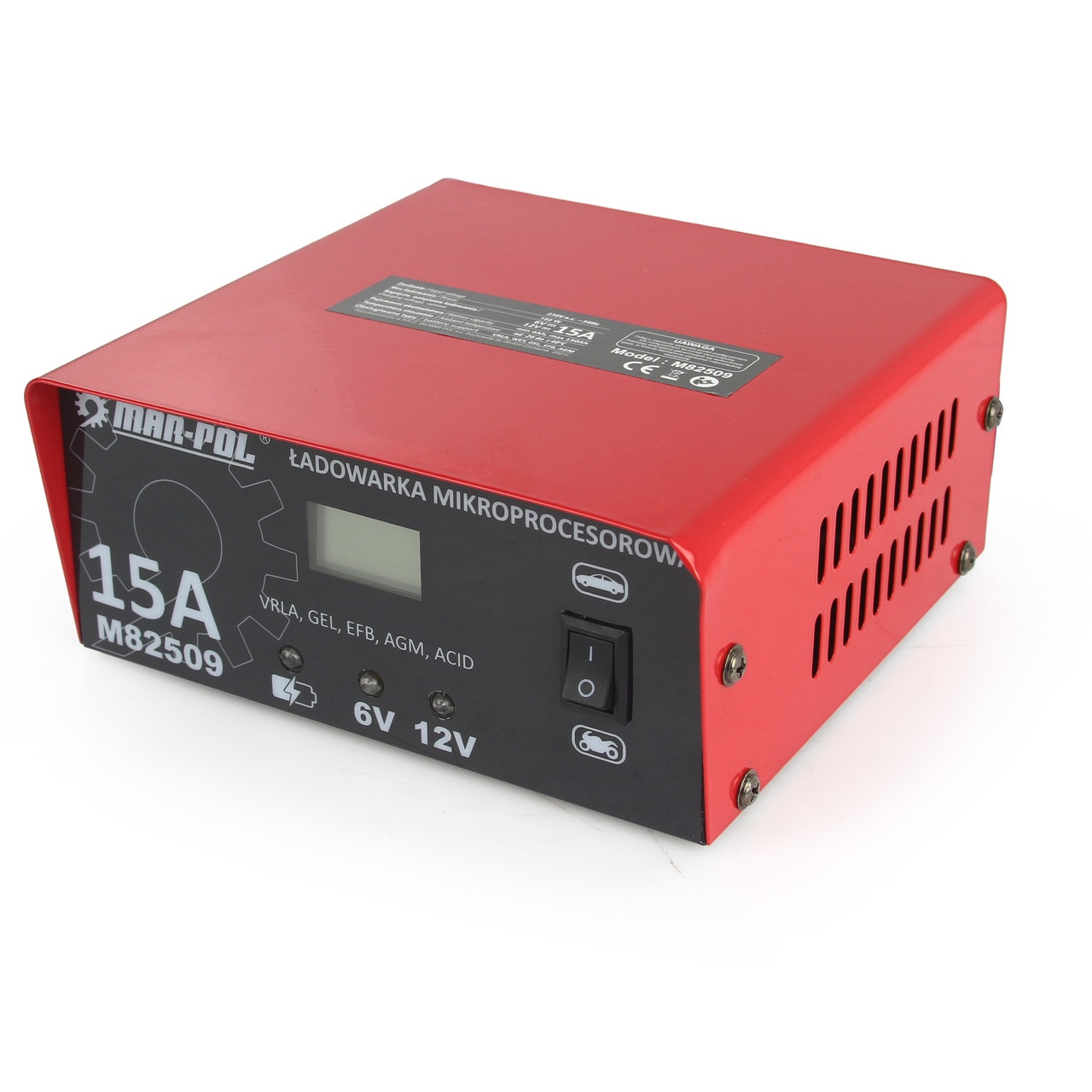 Redresor smart acumulator auto-moto, 12V-15 A, cu display, inteligent ...