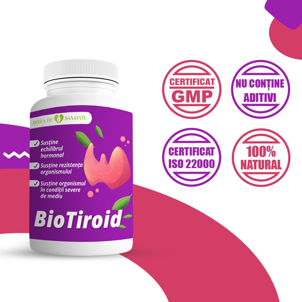 Supliment alimentar tiroida Doza de Sanatate BioTiroid- 30 capsule ...