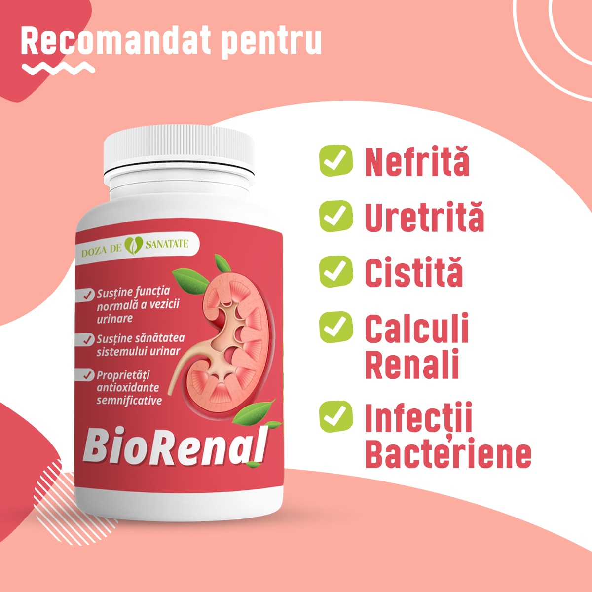 Supliment alimentar sistemul renal Doza de Sanatate BioRenal- 30 ...