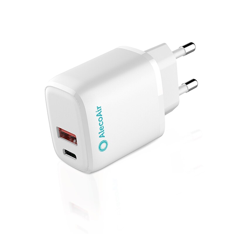 Incarcator cu 2 porturi USB Tip A + Tip C AlecoAir G14-WP2S, Fast ...
