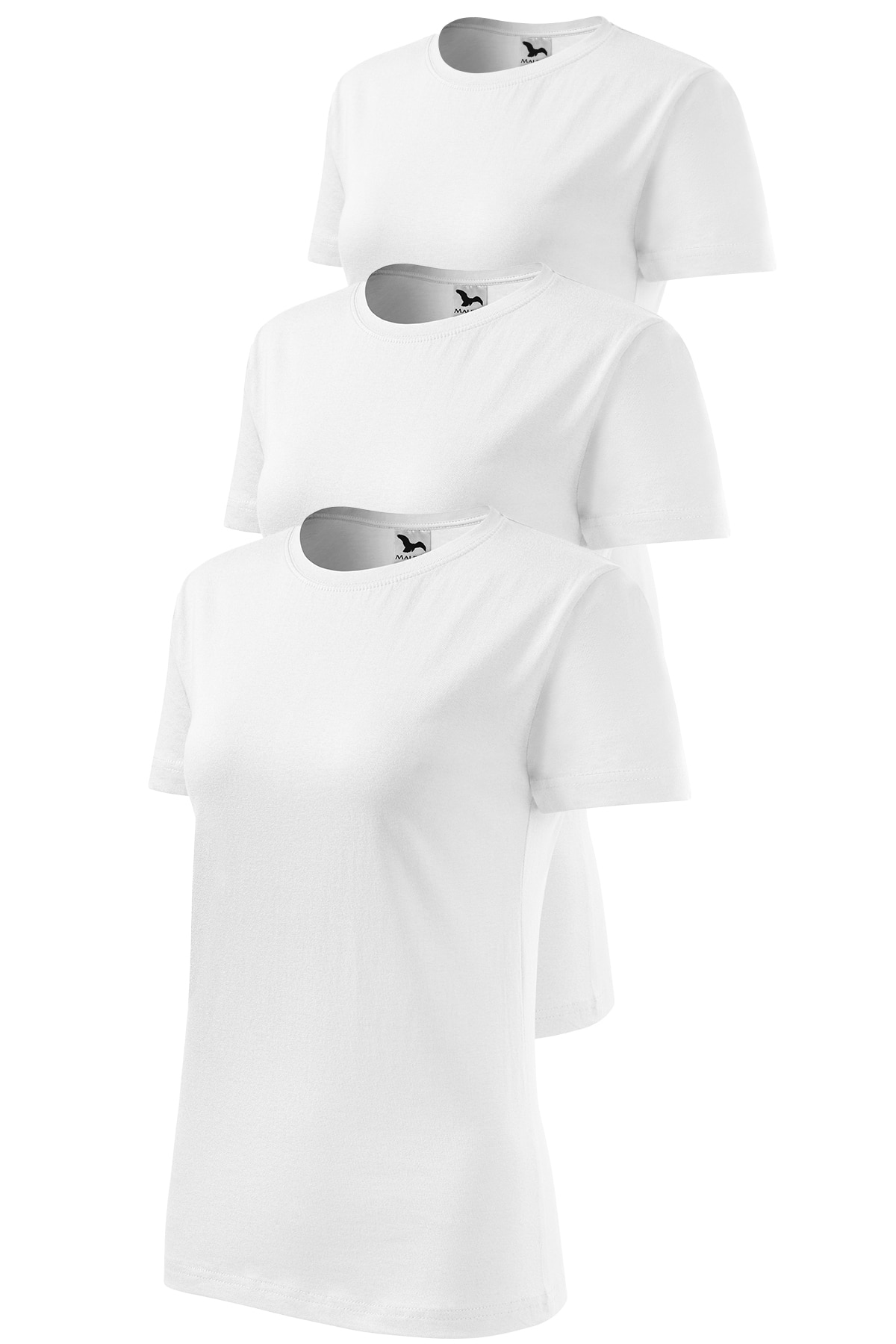 Set 3 tricouri de femei, Malfini, Casual Simple, Alb, XS - eMAG.ro