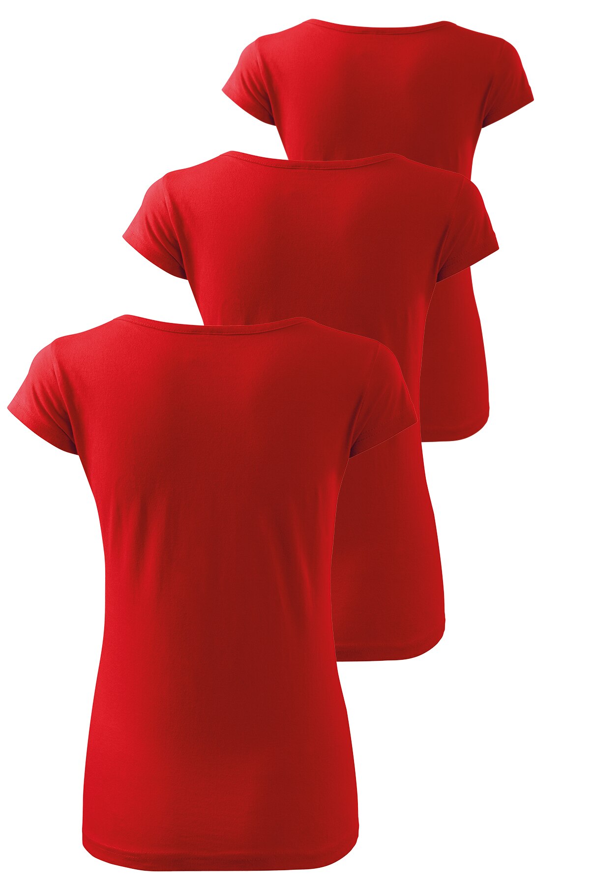 Set 3 tricouri de femei, Malfini, Perfect Women, Rosu, 3XL - eMAG.ro