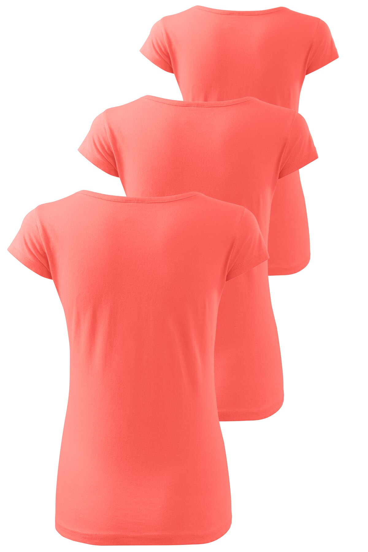 Set 3 tricouri de femei, Malfini, Perfect Women, Coral, 3XL - eMAG.ro