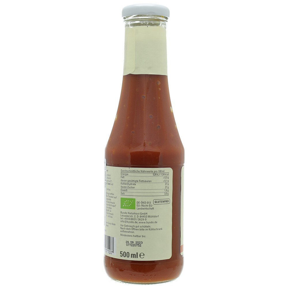 Ketchup curry fara gluten bio, 500ml - eMAG.ro