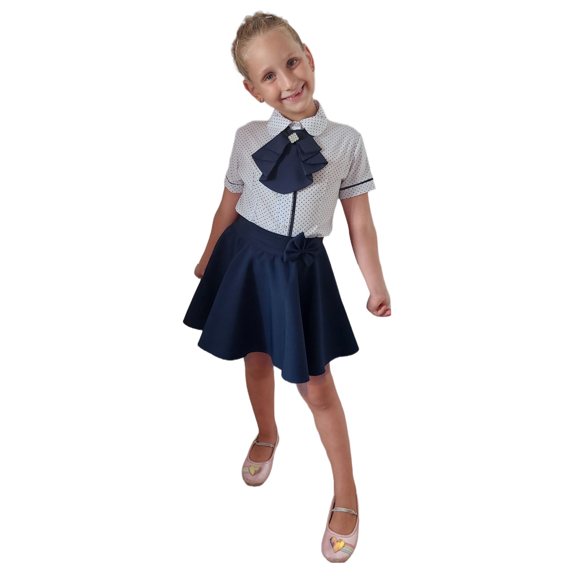 Fusta fete pentru scoala, Bleumarin, 152 cm, 12 ani - eMAG.ro