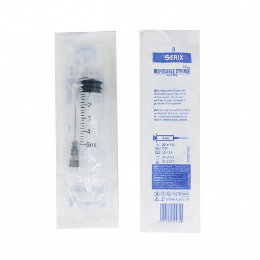 Set 100 Seringi 5 ML Ac Detasabil Tip 22G x 1¼ Luer Slip, Serix - eMAG.ro