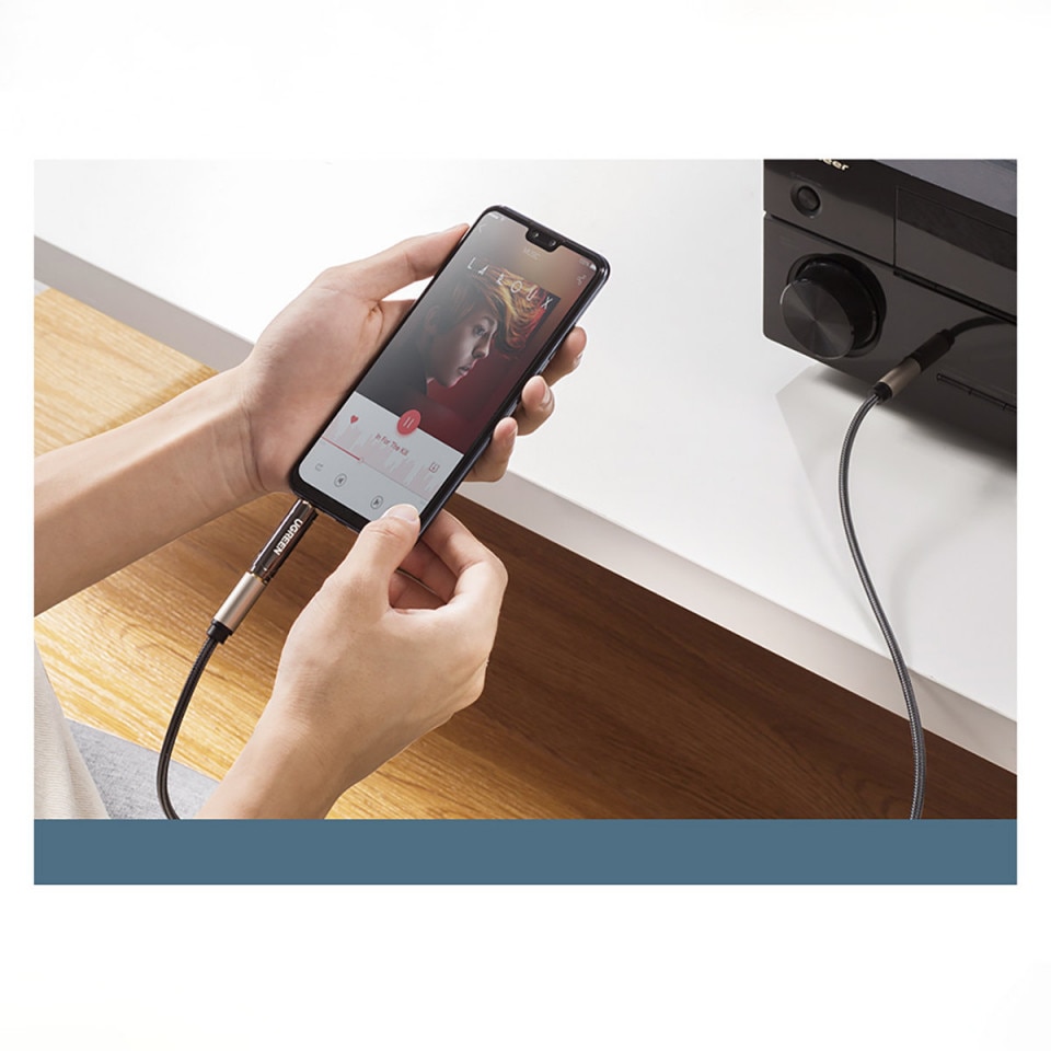 Adaptor audio Ugreen de la 3,5 mm (mascul) la mini mufa de 6,35 mm ...