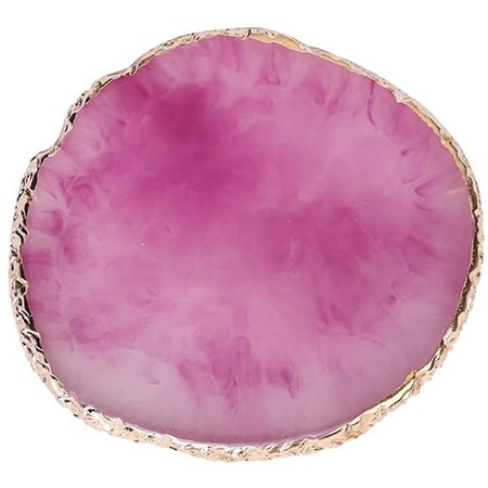 Paleta mixare culori, Ebuy, Marmura, 10 cm, Violet/Auriu - eMAG.ro
