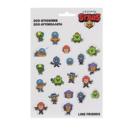 Notebook készlet 200 matricával, Brawl Stars karakterrel, többszínű ...