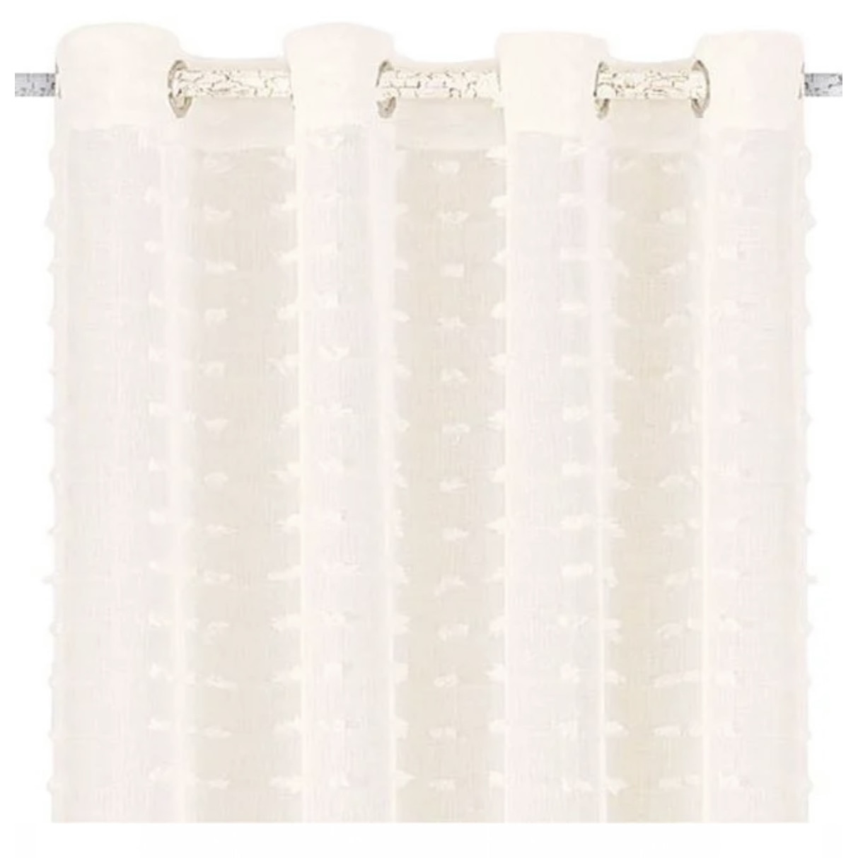 Set 2 perdele model floral, bej/ivoire, 140x260 c, m - eMAG.ro