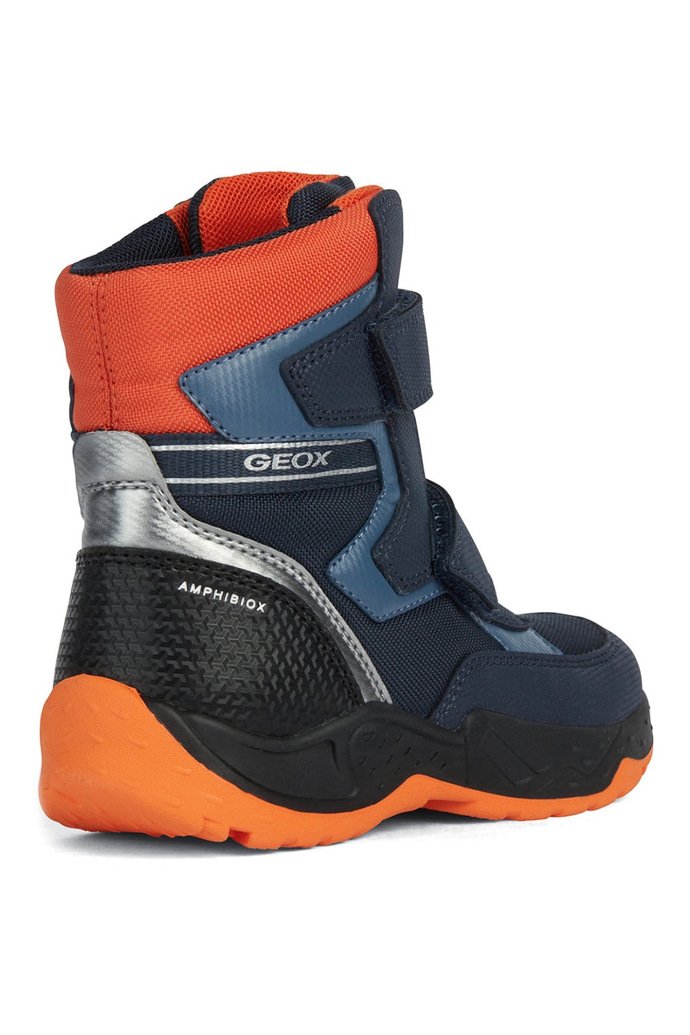 Geox, Ghete impermeabile cu benzi velcro, Oranj, Bleumarin, 33 EU - eMAG.ro