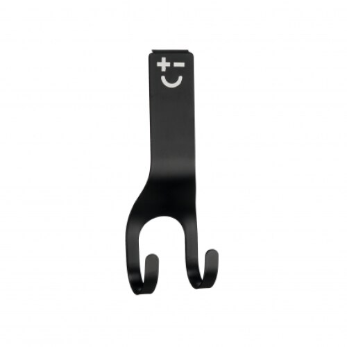 Carlig dublu Bisbell, Pentru cutite, De perete, Metal, Negru - eMAG.ro