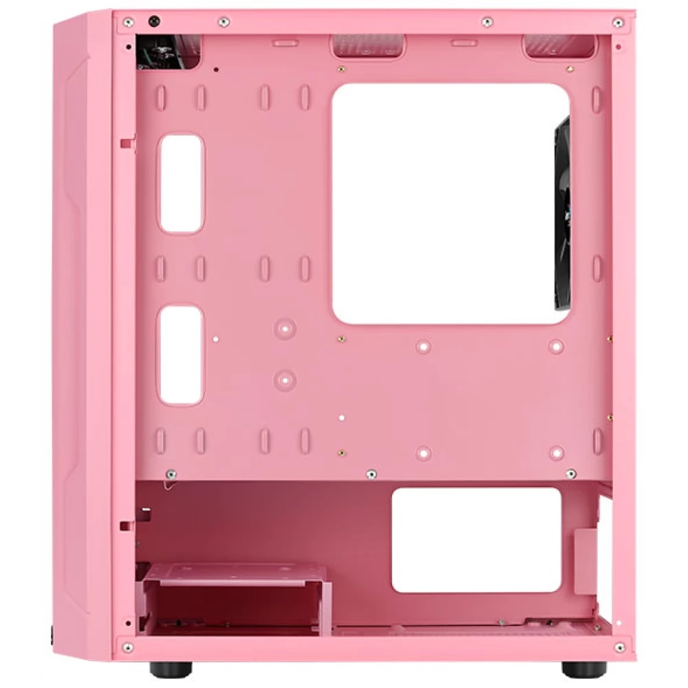 Carcasa computer, Aerocool, Sticla securizata, Roz - eMAG.ro