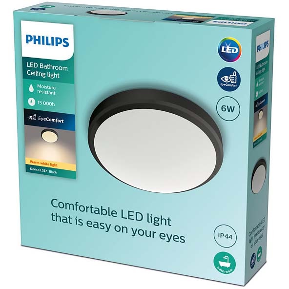 Plafoniera LED Philips Doris CL257, 6W, 600 lm, temperatura lumina ...