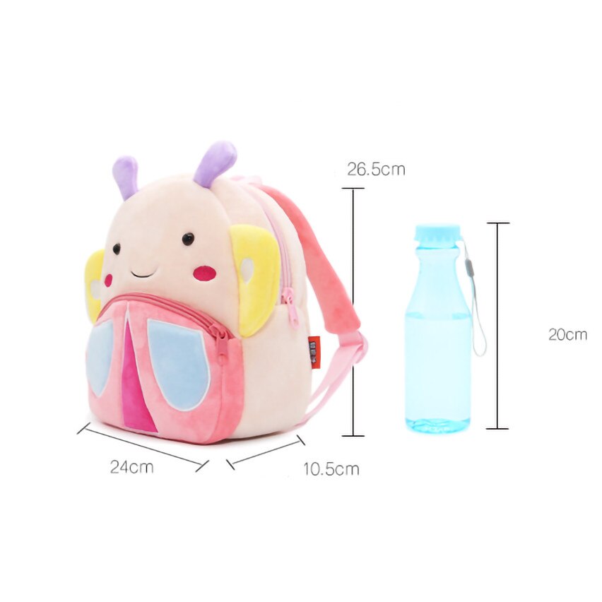 Rucsac pentru copii, Model fluture, Plus, 26x24x10 cm, roz/albastru ...