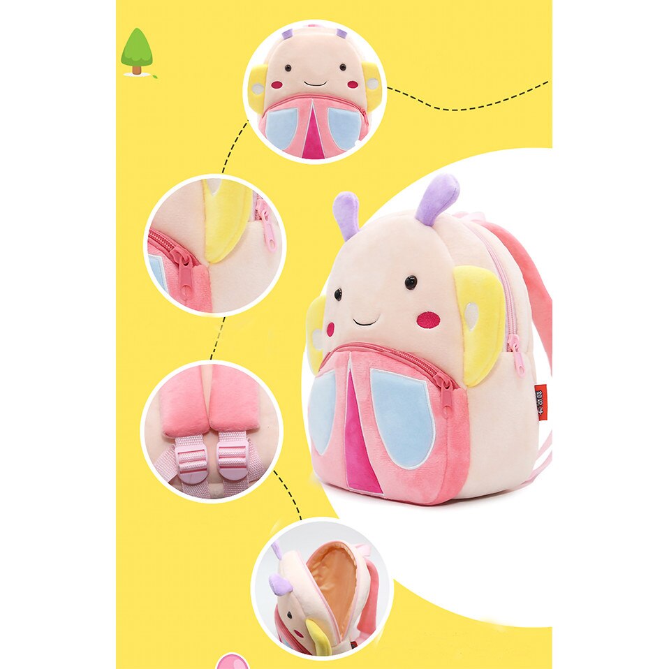 Rucsac pentru copii, Model fluture, Plus, 26x24x10 cm, roz/albastru ...