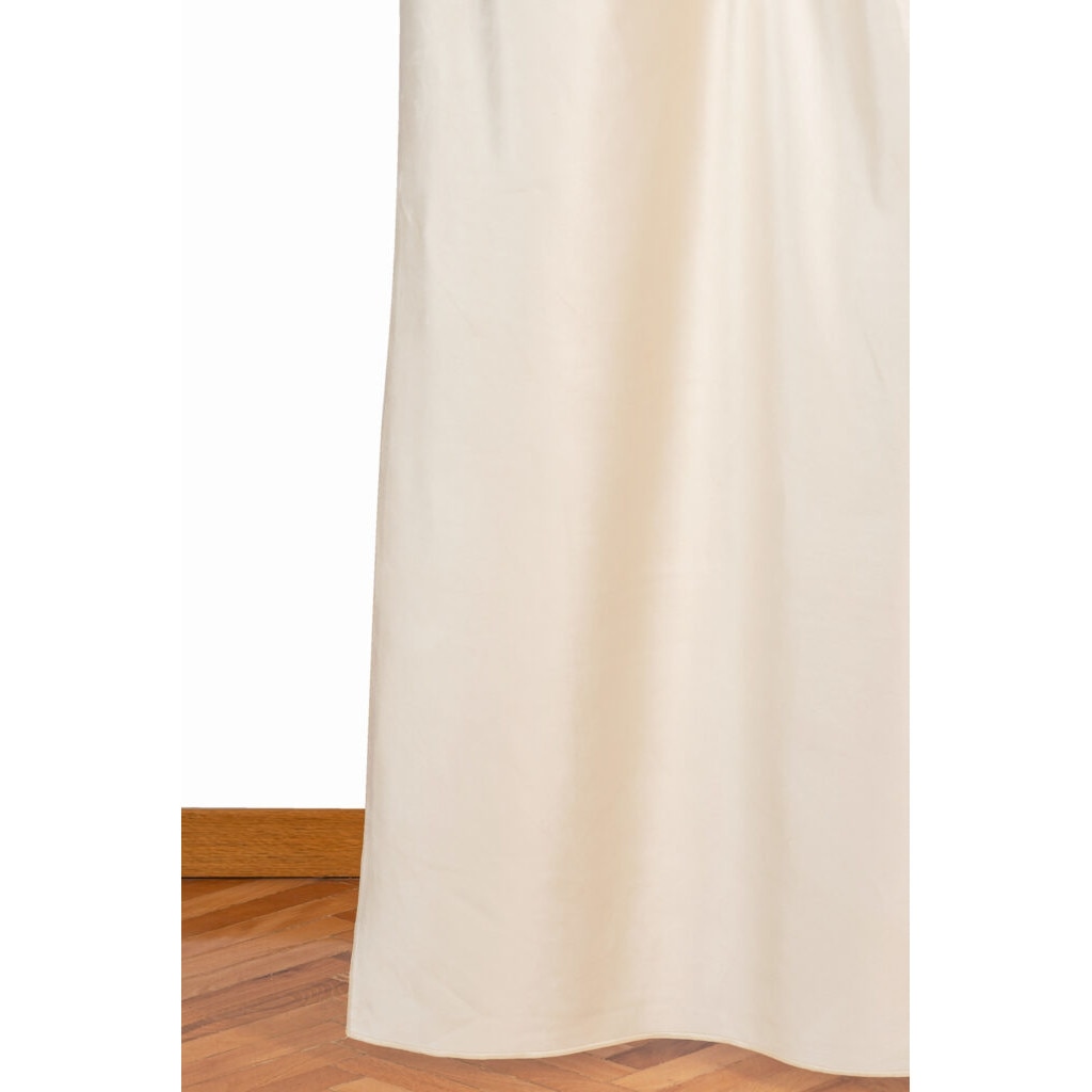 Material textil pentru draperie Victoria 01, model uni, culoare crem ...