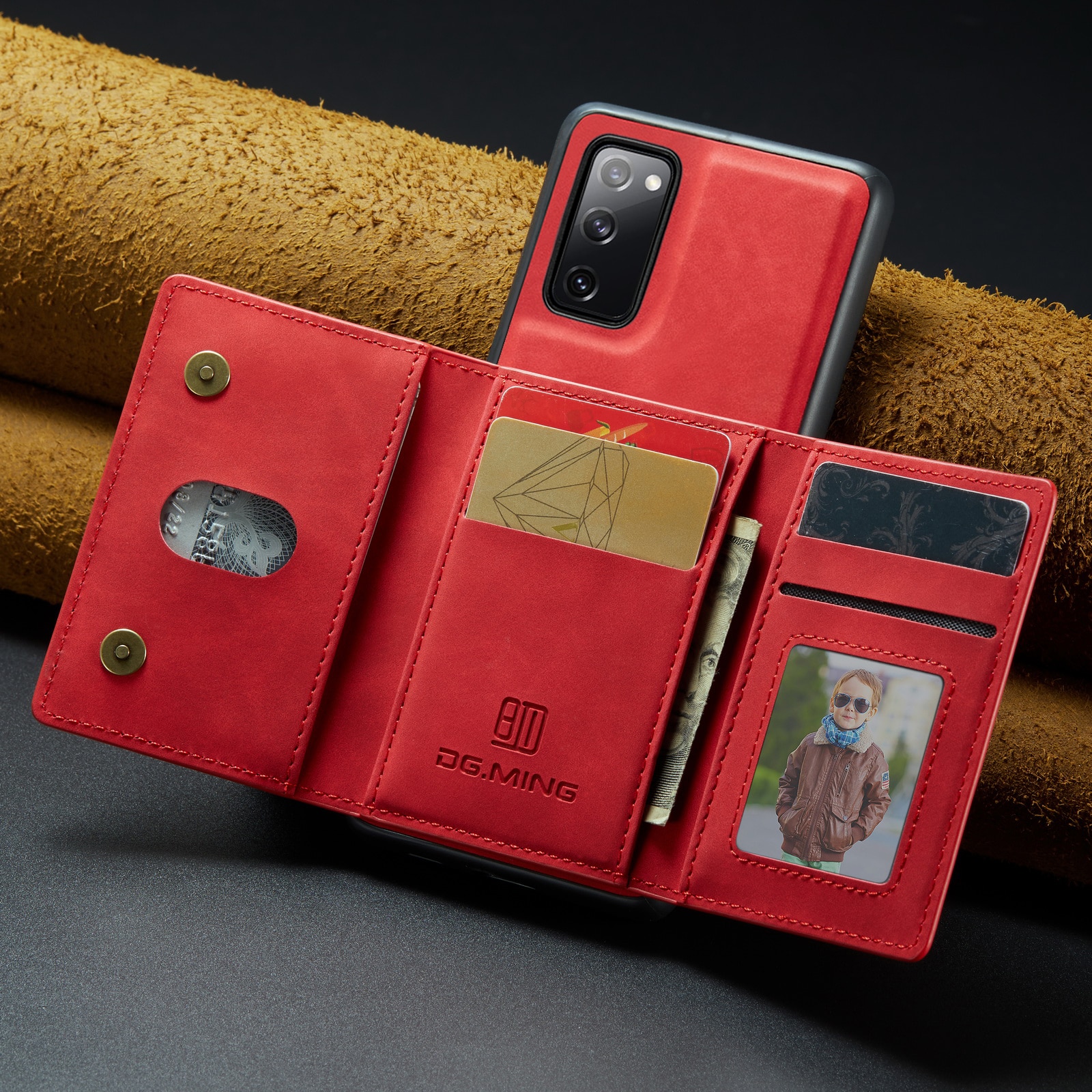Калъф CaseMe, За Samsung Galaxy S20 FE, Кожен, Фина текстура, Гръб ...