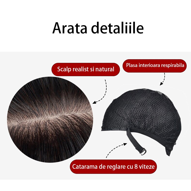Peruca dama, par scurt pufos, culoare gradienta, aspect natural, Negru ...