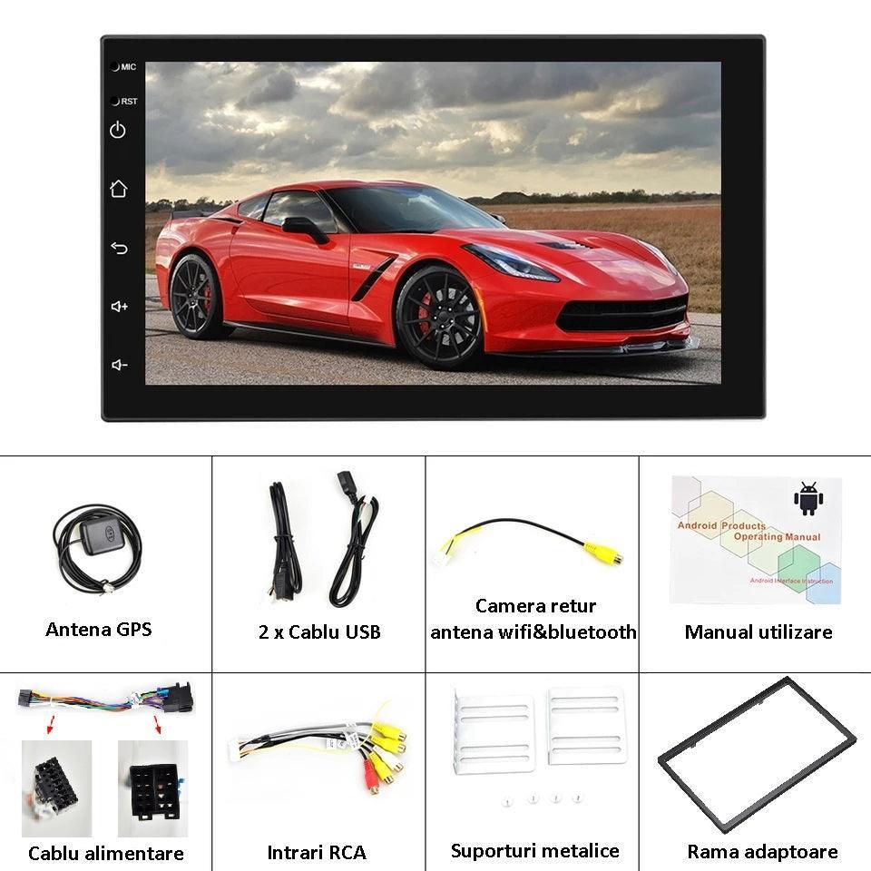 Navigatie auto Android 8.1 2DIN 7” Inch 1gb ram wifi hotspot bluetooth ...