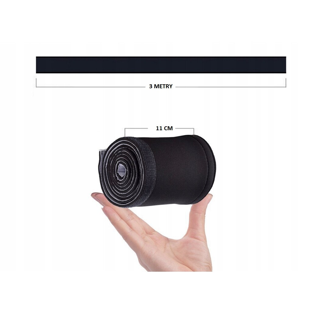 Organizator cabluri birou 11cm latime, lungime 3 m, negru - eMAG.ro