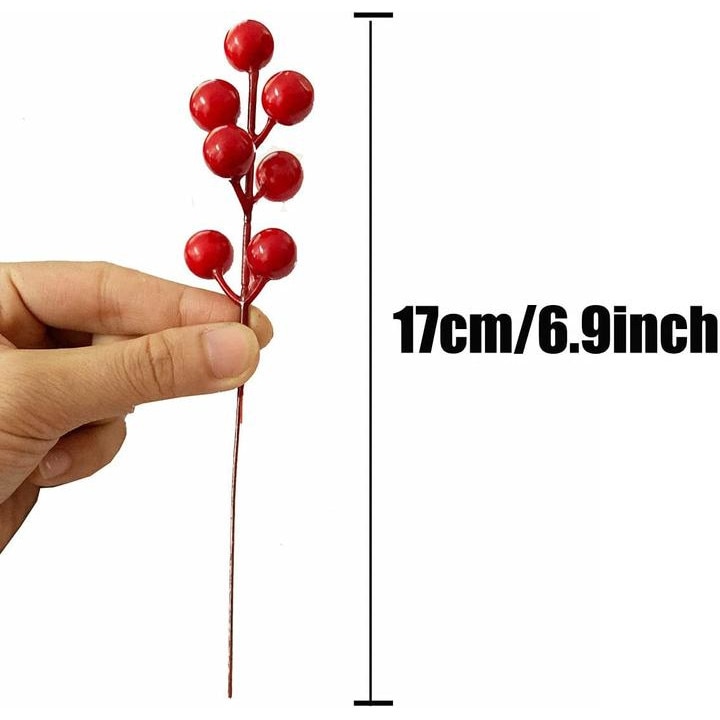 Set ornamente pentru pom Craciun, 30 buc, Matase/Plastic, 22 cm, Rosu ...