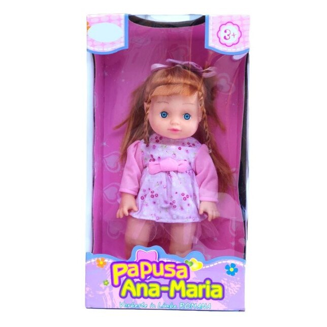 Papusa interactiva Ana Maria, spune 19 rugaciuni in limba romana, 35 CM ...