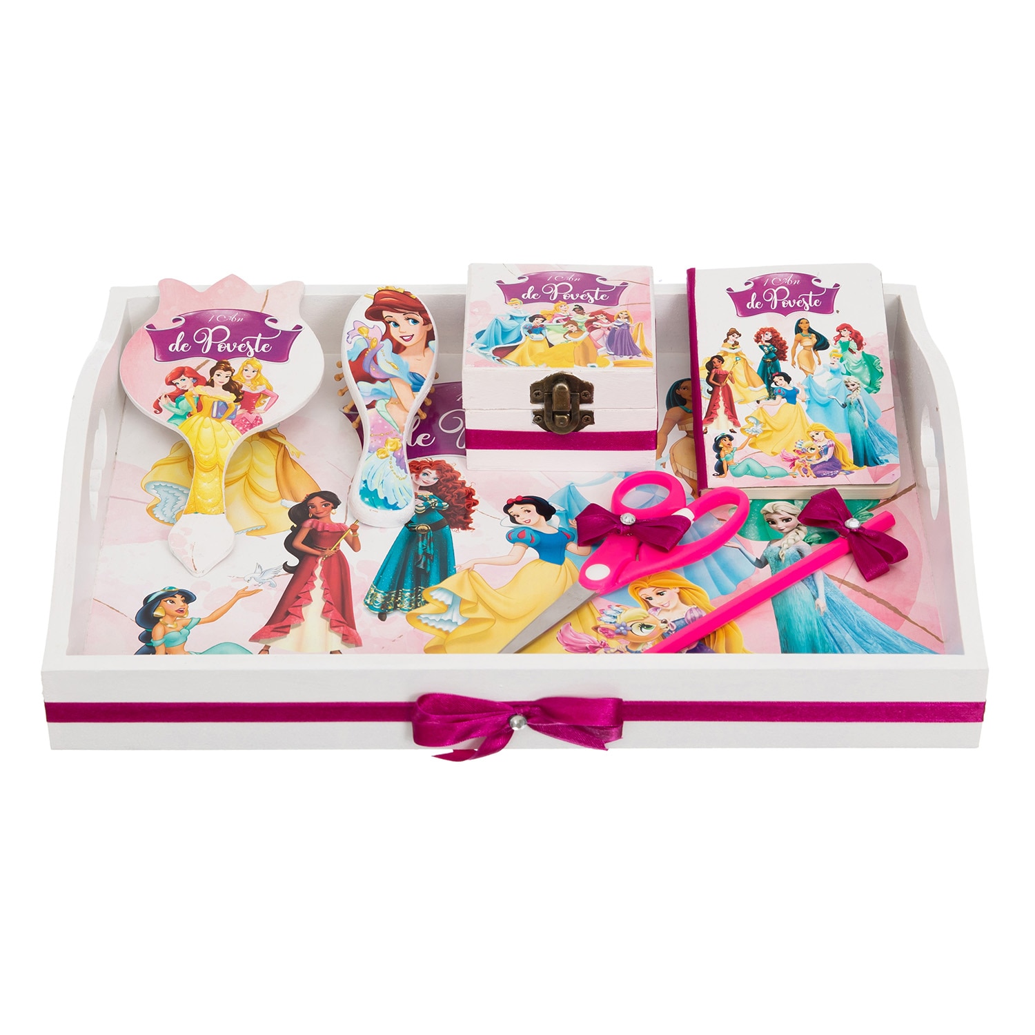 Tavita mot personalizata cu nume si data, Printesele Disney, Roz, 7 ...