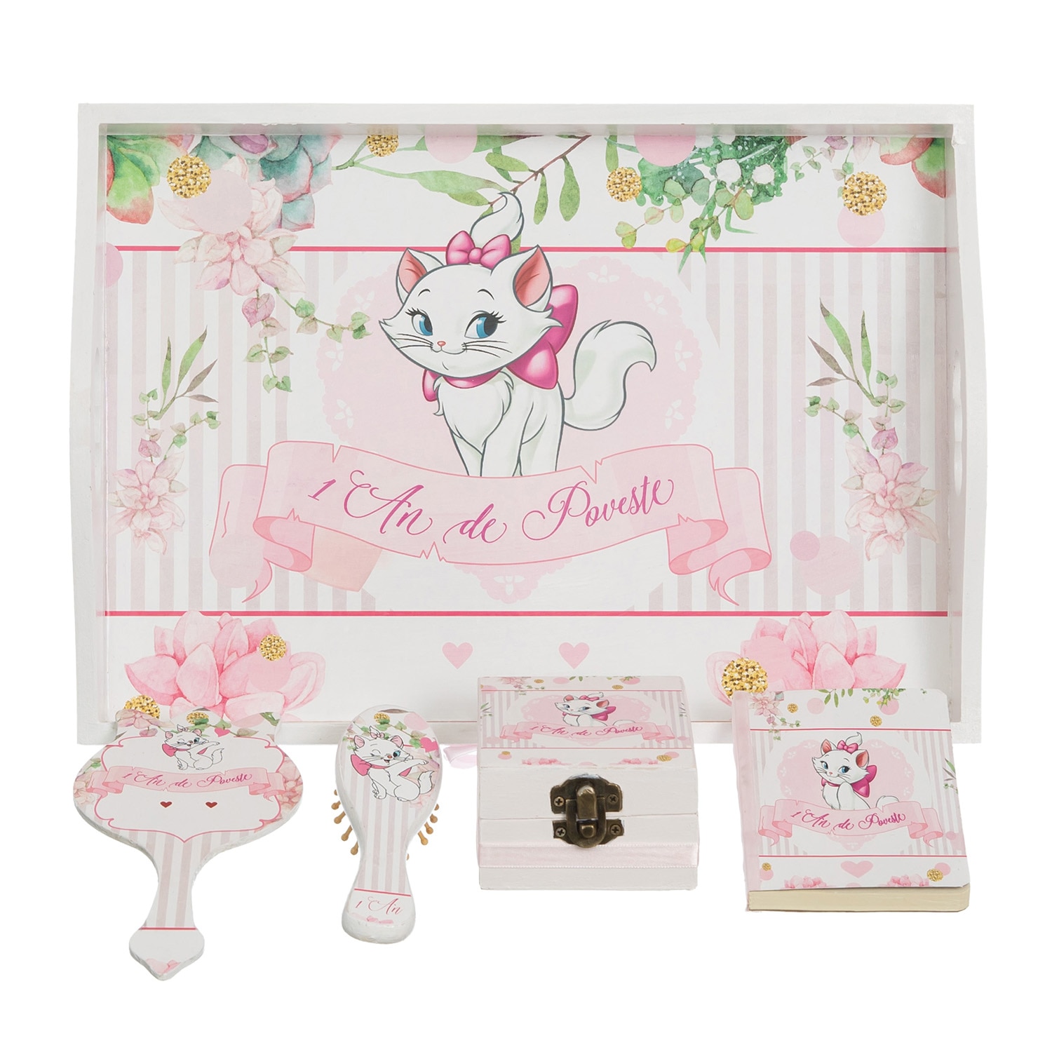 Tavita mot personalizata cu nume si data, Pisicuta Aristocrata, Roz, 7 ...