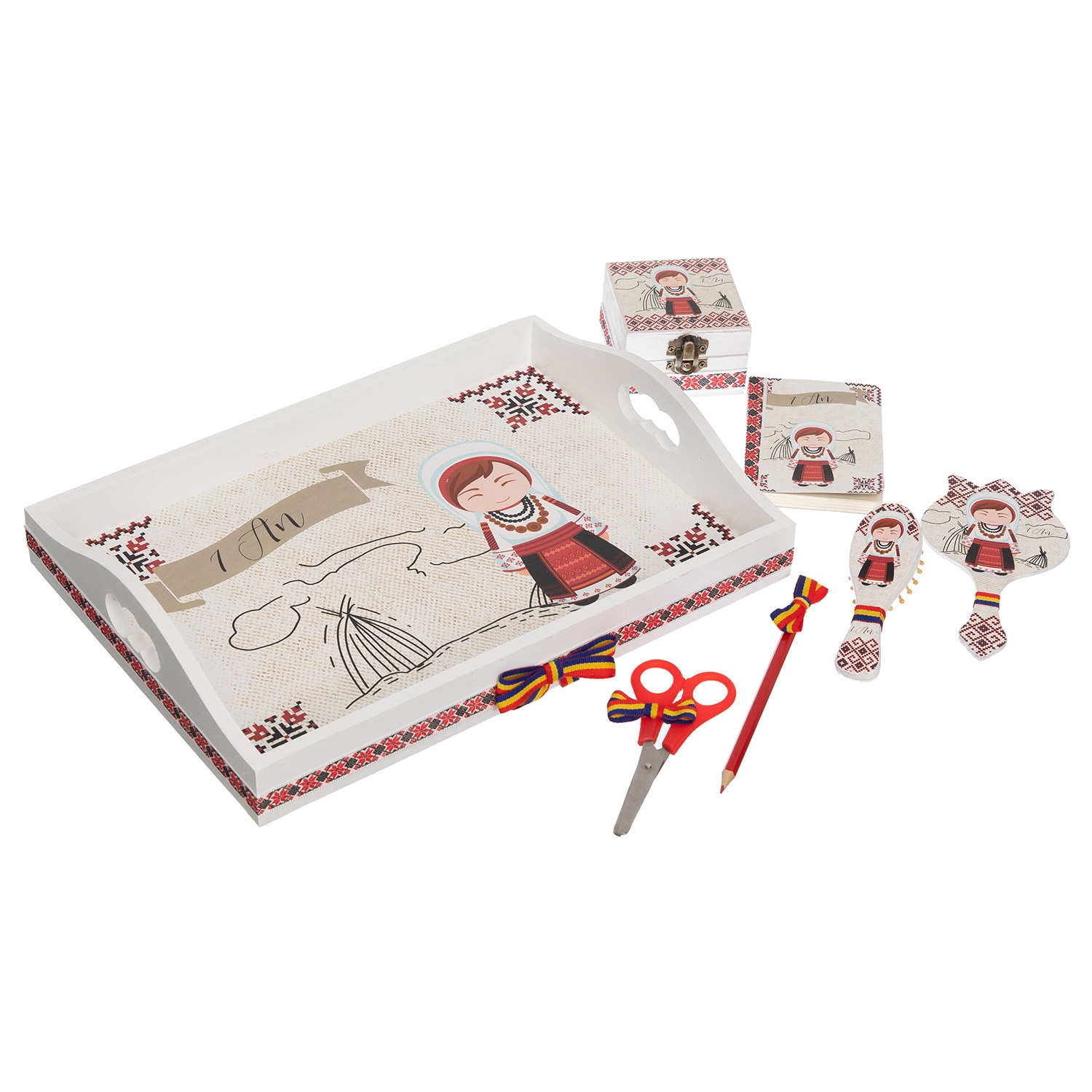 Tavita mot personalizata cu nume si data, Traditionala, Rosu, 7 piese ...