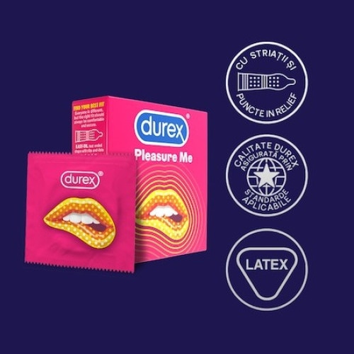 Prezervative, Durex, Sex Pleasure Me, 10 bucati - eMAG.ro