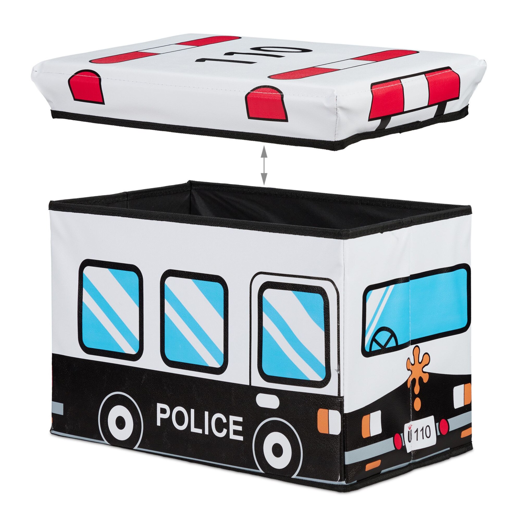 Cutie Depozitare Jucarii Design Masina Politie 34 X 49 X 31 Cm cutie-depozitare-jucarii-design-masina-politie-34-x-49-x-31-cm