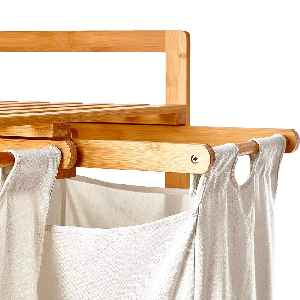 Cos de rufe, Quasar & Co.®, 2 compartimente si raft superior, bambus ...