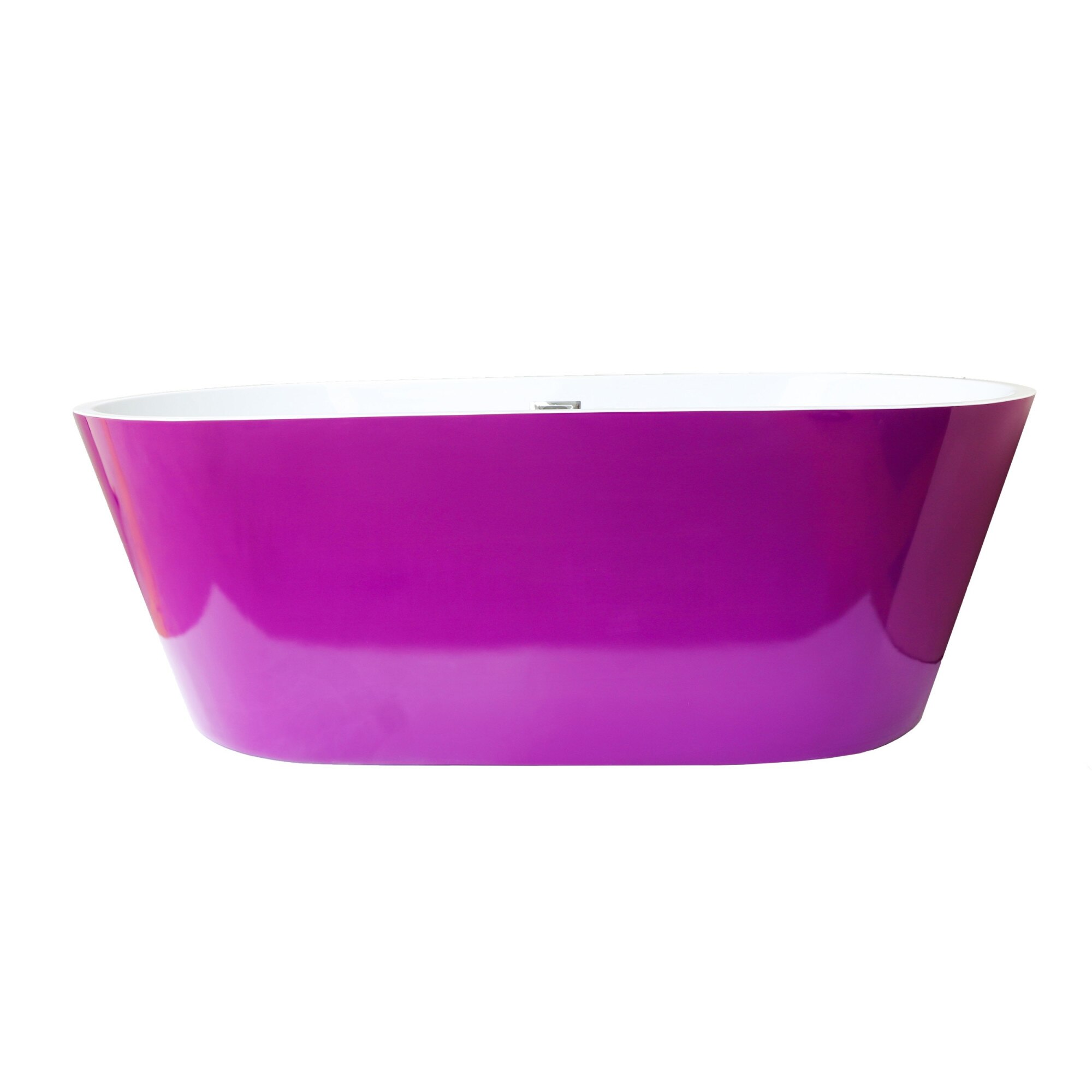 Cada freestanding, ovala, West Lilly, acril, mov, 170 x 79.5 cm - eMAG.ro