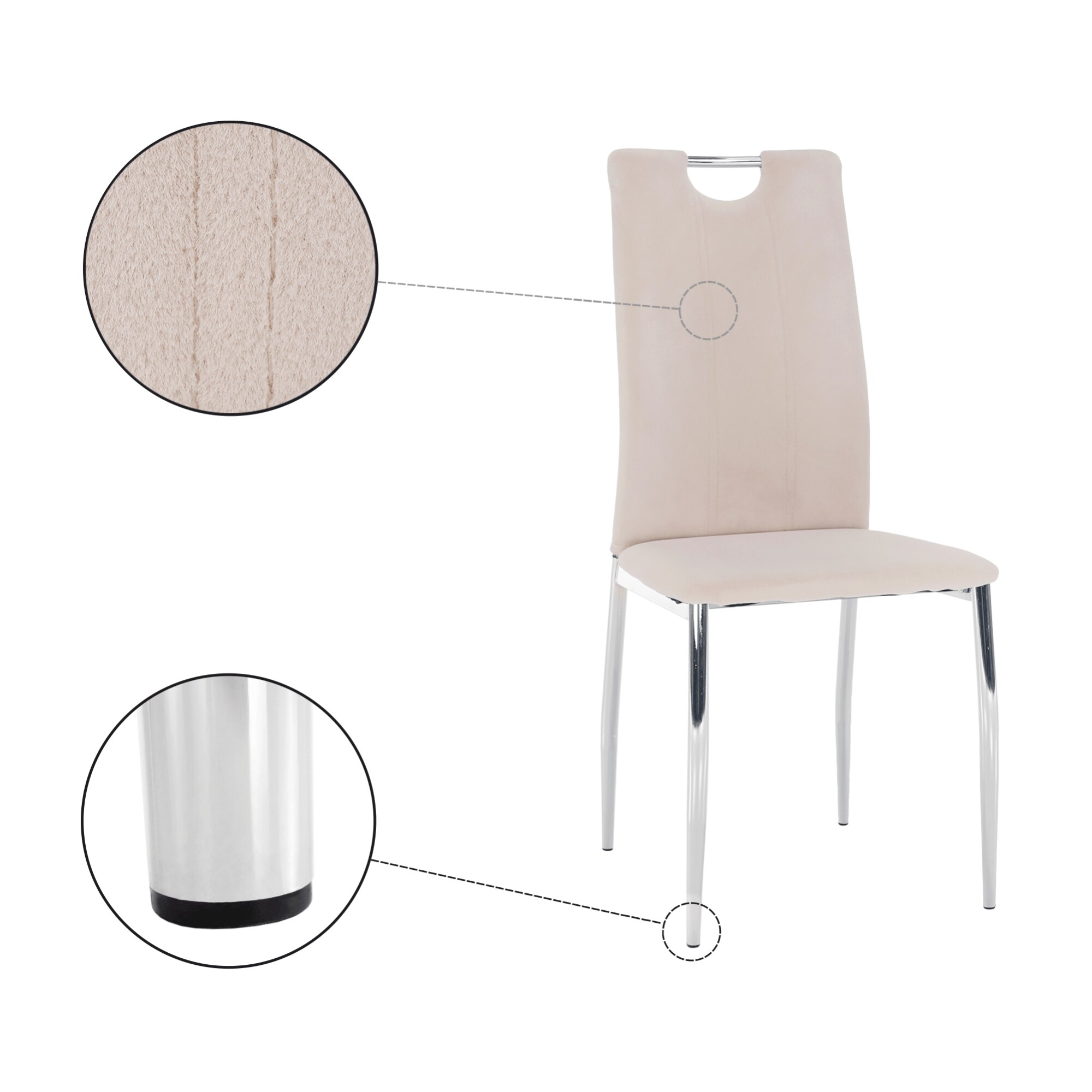 Scaun bucatarie / living DacEnergy©, structura din metal cromat ...