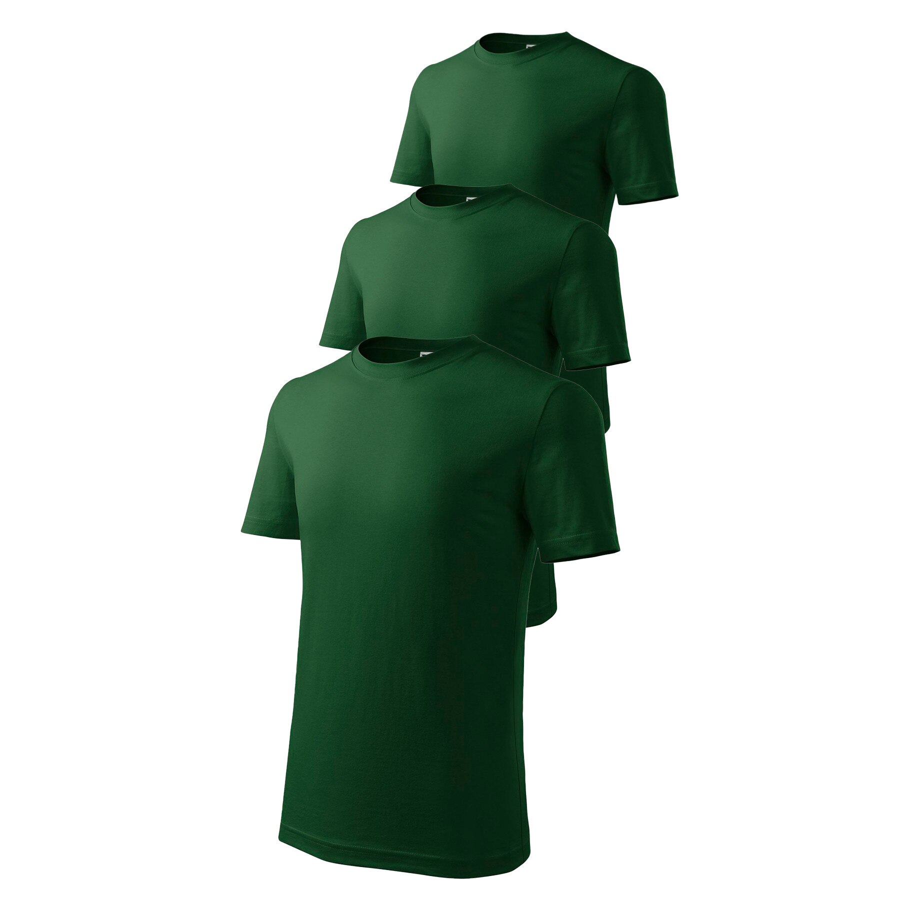 Set 3 tricouri de copii, Malfini, Kid Sensation, Verde sticla, 158 CM ...