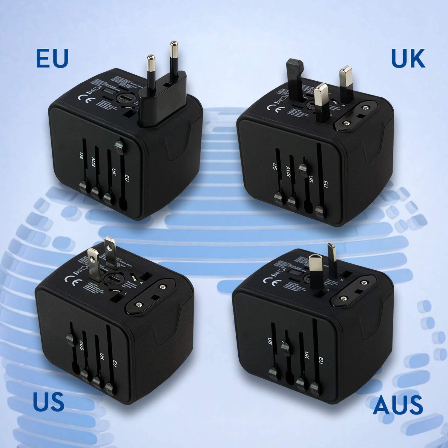 Nierbo Utazó adapter, 3 USB port 1 C típusú és 1 aljzat, Univerzális ...
