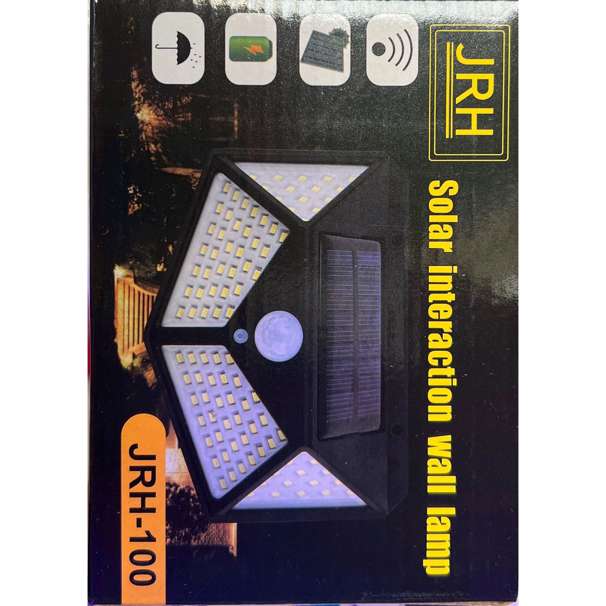 Комплект соларни лампи JRH, със сензори, 3 нива на осветеност, 10 бр ...