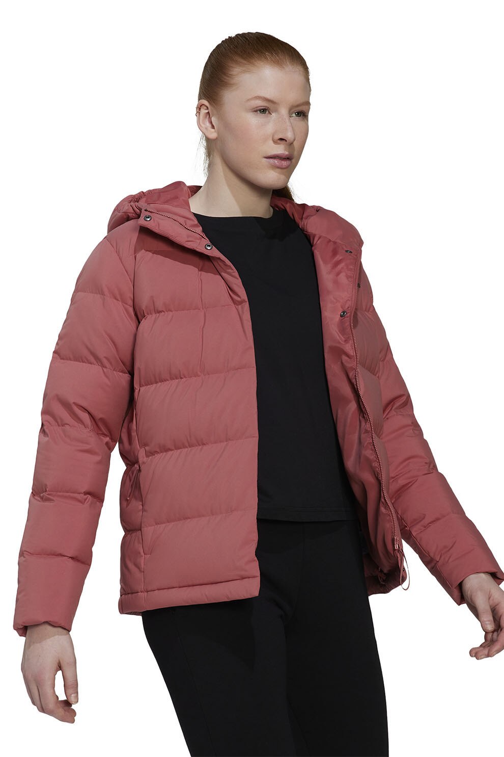 adidas Sportswear, Geaca matlasata cu umplutura de puf Helionic, Rosu ...