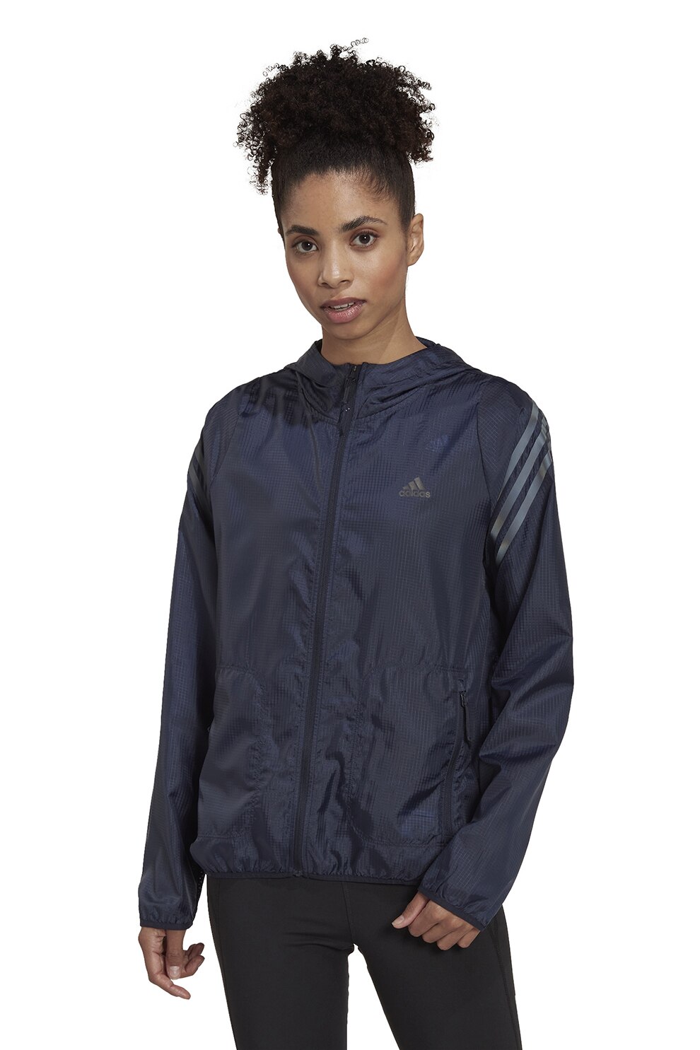 adidas Performance, Jacheta regular fit cu 3 dungi, pentru alergare Run ...