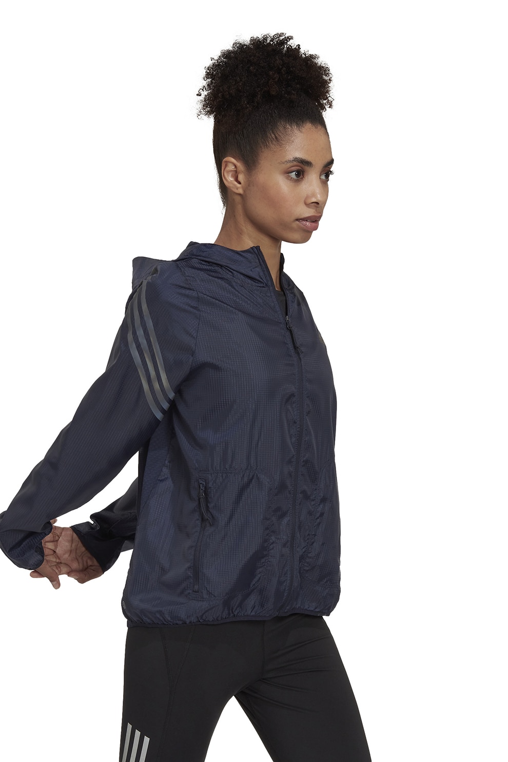 adidas Performance, Jacheta regular fit cu 3 dungi, pentru alergare Run ...