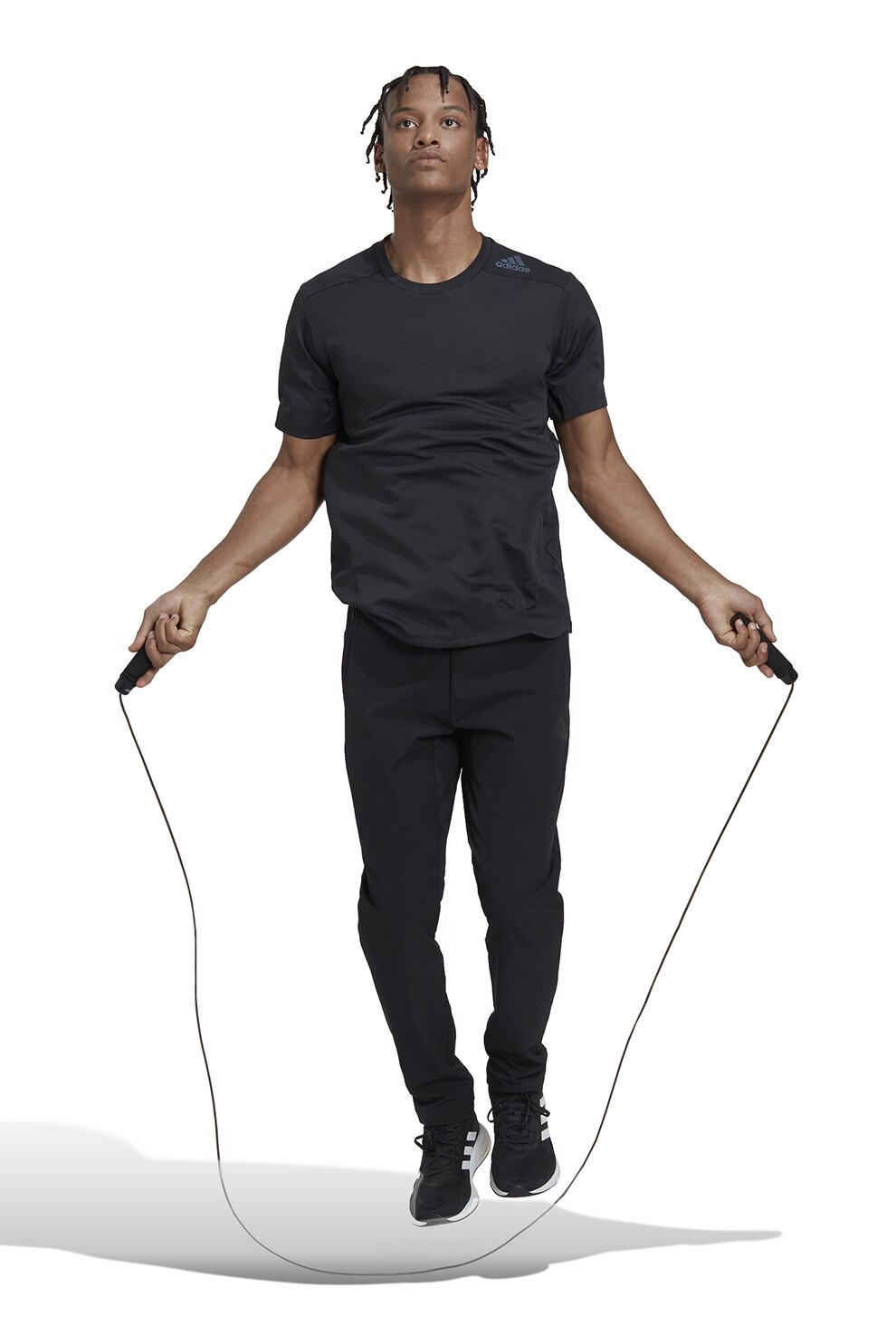 adidas Performance, Pantaloni slim fit pentru fitness Cold RDY, Negru ...