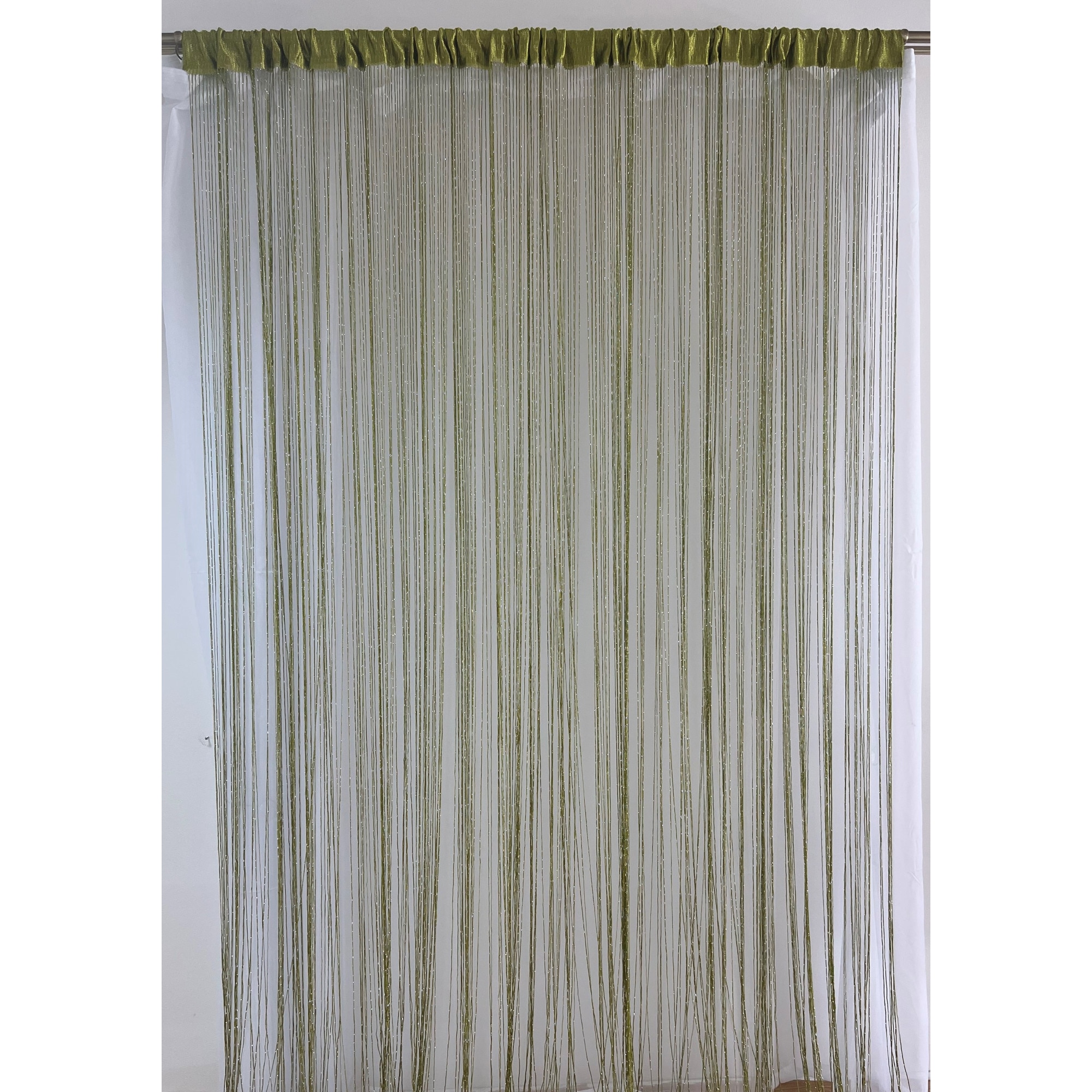 Perdea cu franjuri, 3x3 m, Olive - eMAG.ro