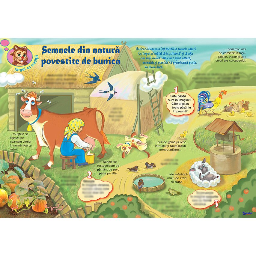 Revista Spiridusii pentru copii 4-9 ani, nr.34, tema Norii si ploaia ...