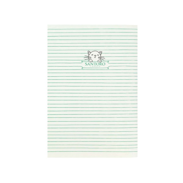 Carnet mic, Santoro, Pisica, Verde - eMAG.ro